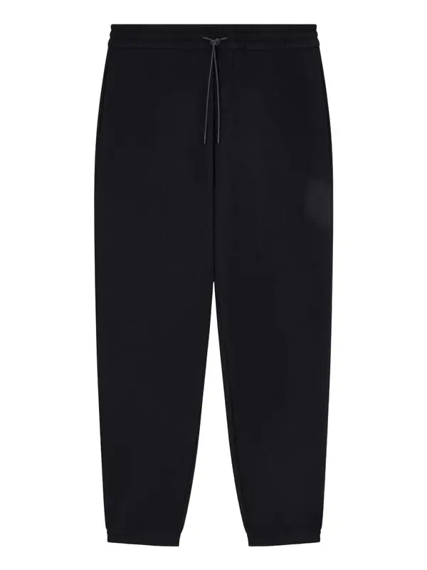 Emporio Armani Drawstring Track Pants - [loose Tapered Leg] Black